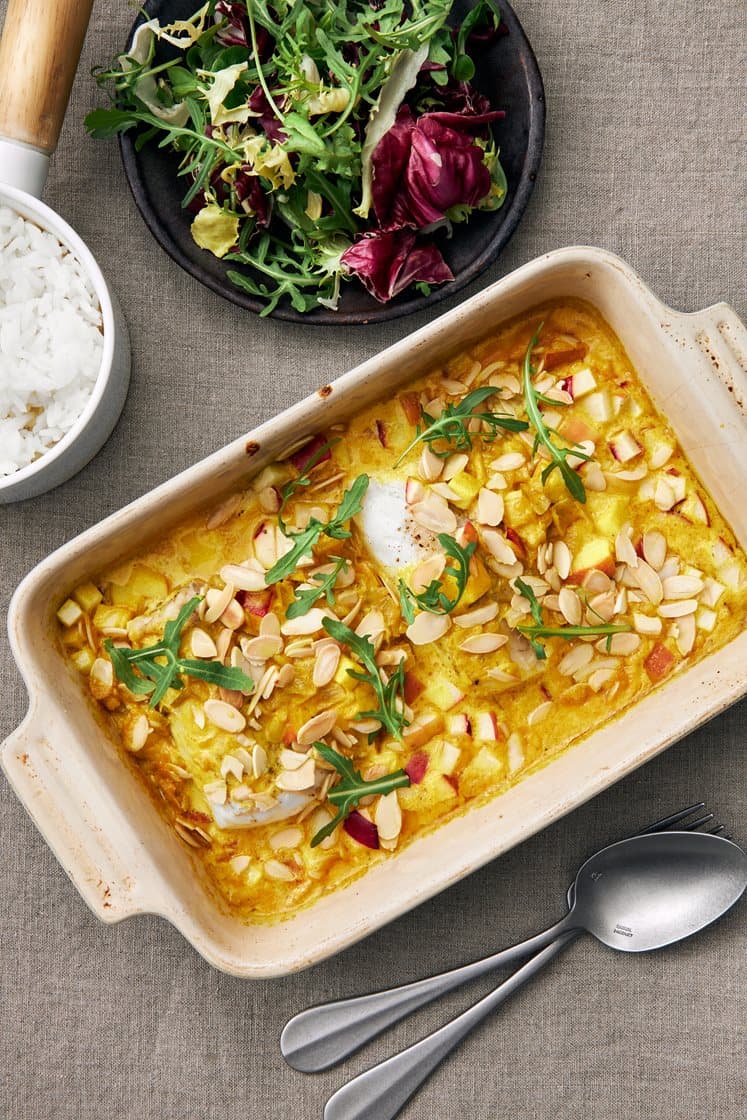 Mandelbakad kummel med currysås - Recept - Linas Matkasse